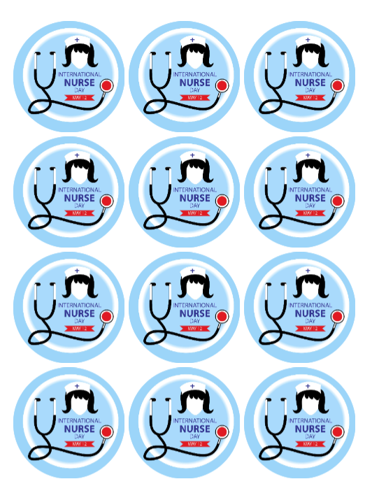 International Nurses Day - Custom Edible Image Toppers | The Cookie Spot